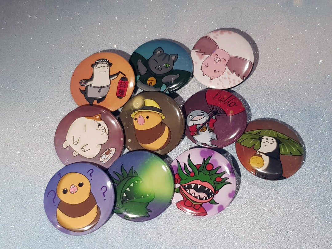 FFXIV Minion Face Button Badges -ringa, Odder Otter, Porxie, Namazu ...