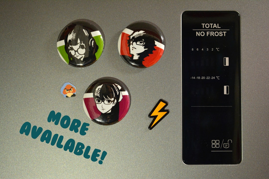 Persona 5 Contact Button Magnets - Ren Amamiya, Ann Takamaki, Makoto ...
