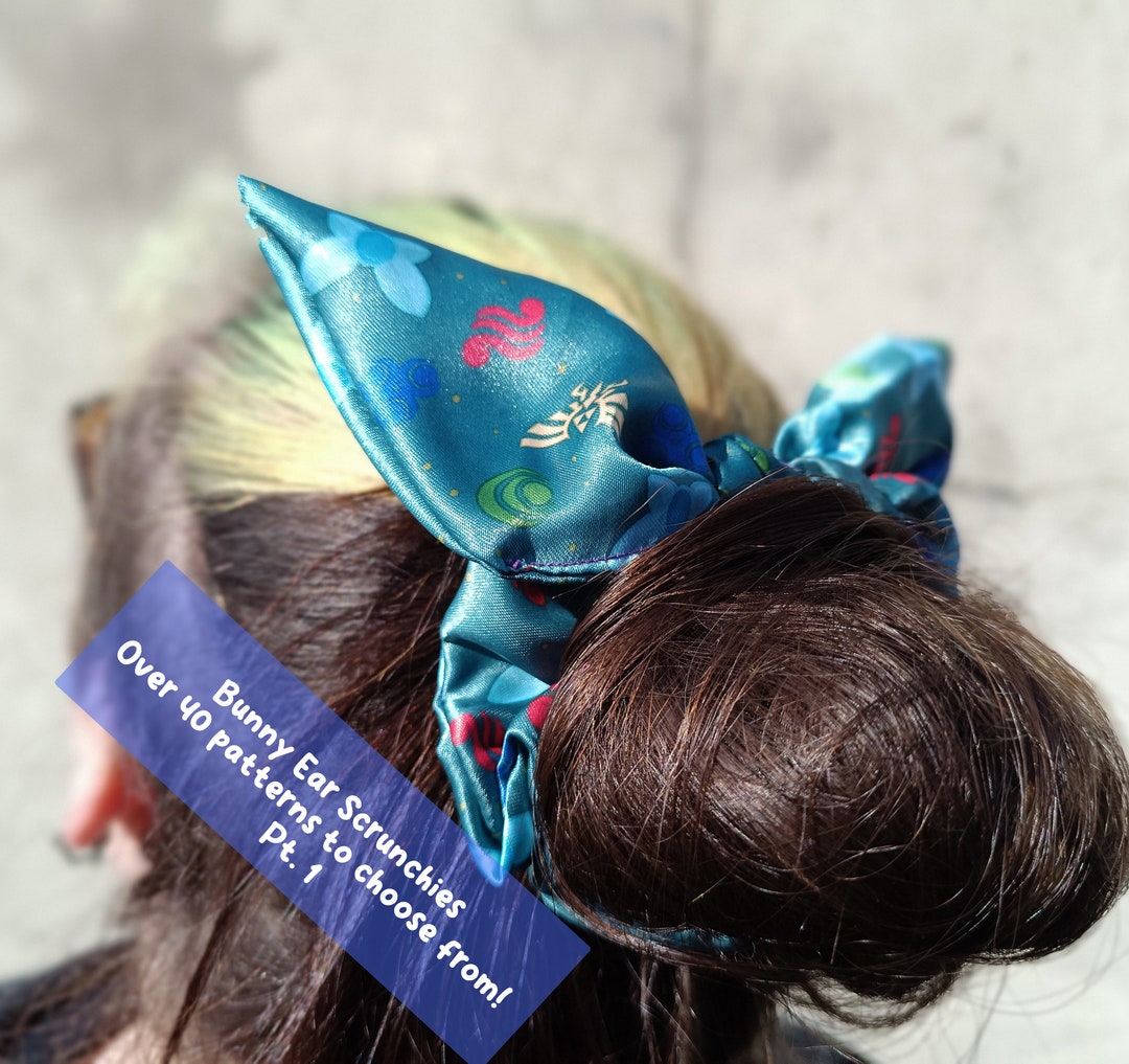 Mixed Fandom Bunny Ear Scrunchie - Cute, Gaming, Anime, Food, Chibi ...