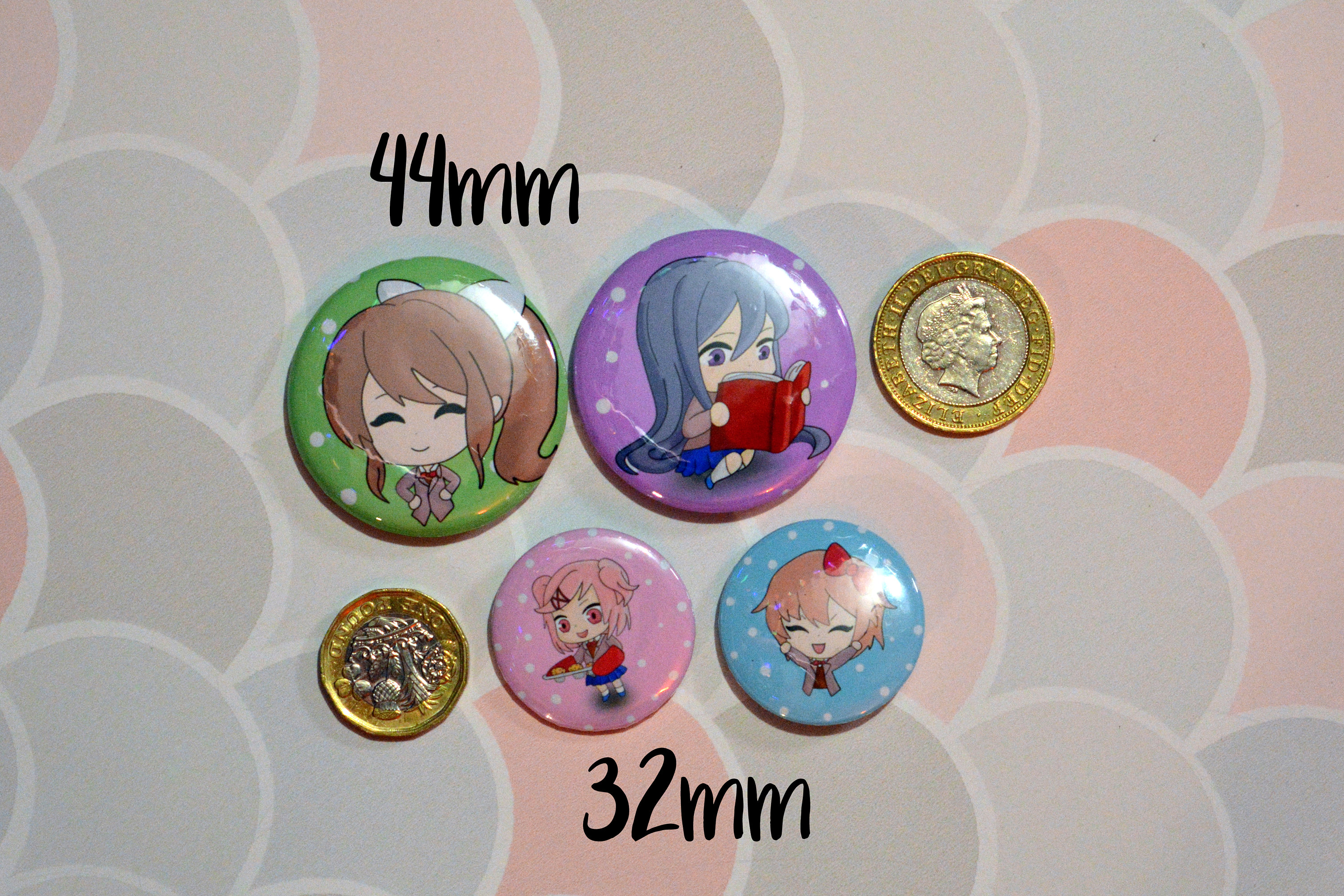 Doki Doki Literature Club Button Badges DDLC Sayori Yuri - Etsy UK
