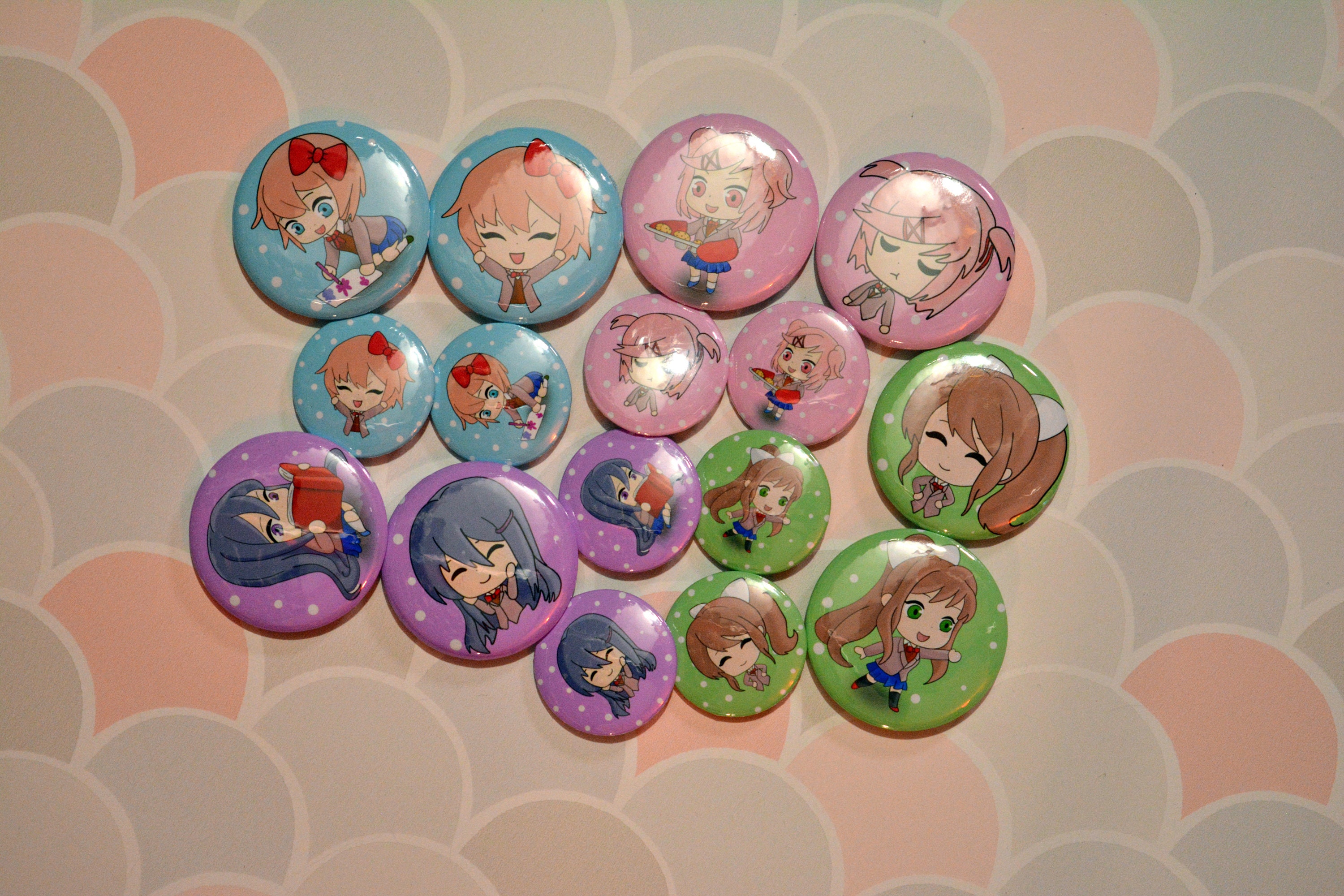 Doki Doki Literature Club Button Badges DDLC Sayori Yuri - Etsy UK