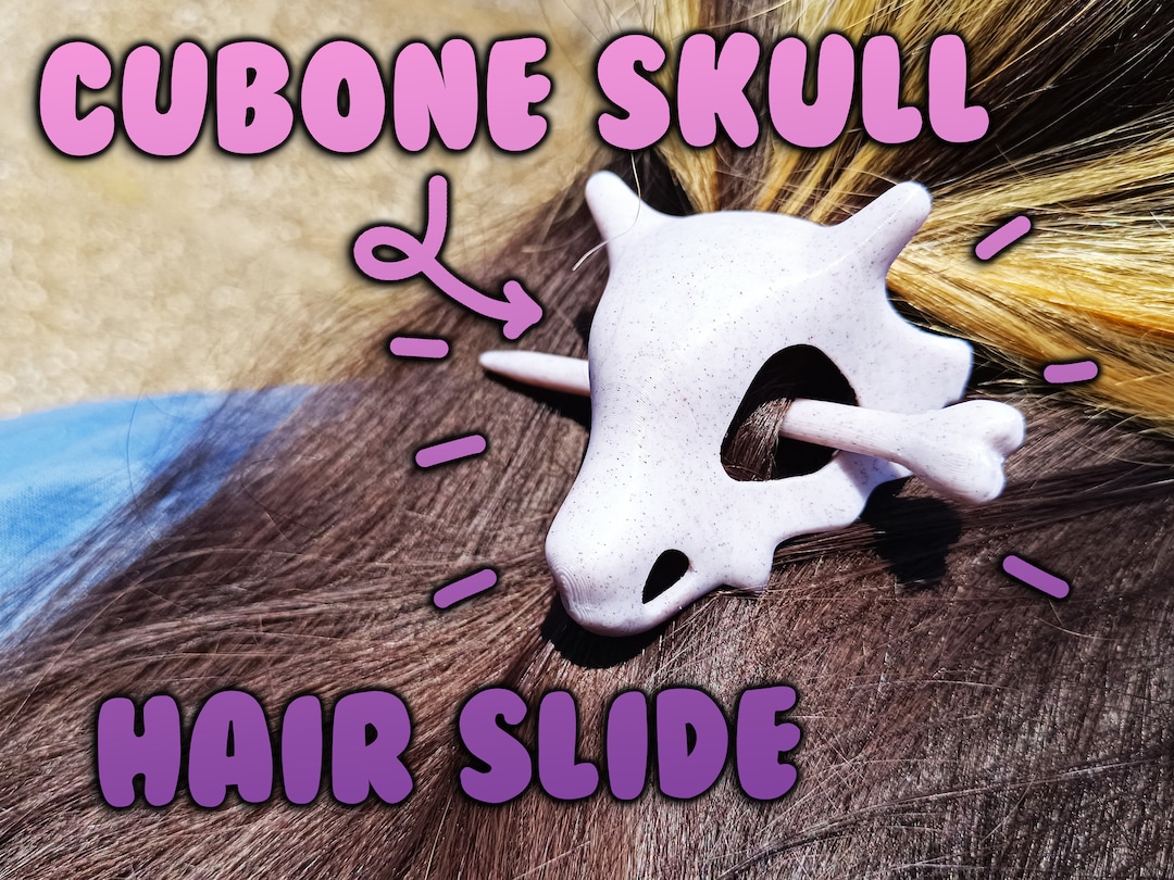 Cubone Skull and Bone Hair Clip - Slide Fashion Accessory Gaming Pocket ...