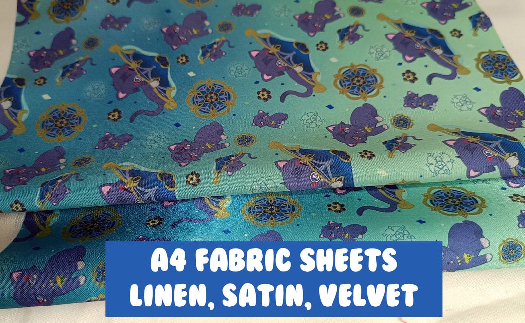 A4 Size 12"x8" Fat 16th Fabric Sheet | Wanderer - Scaramouche, Fatui ...