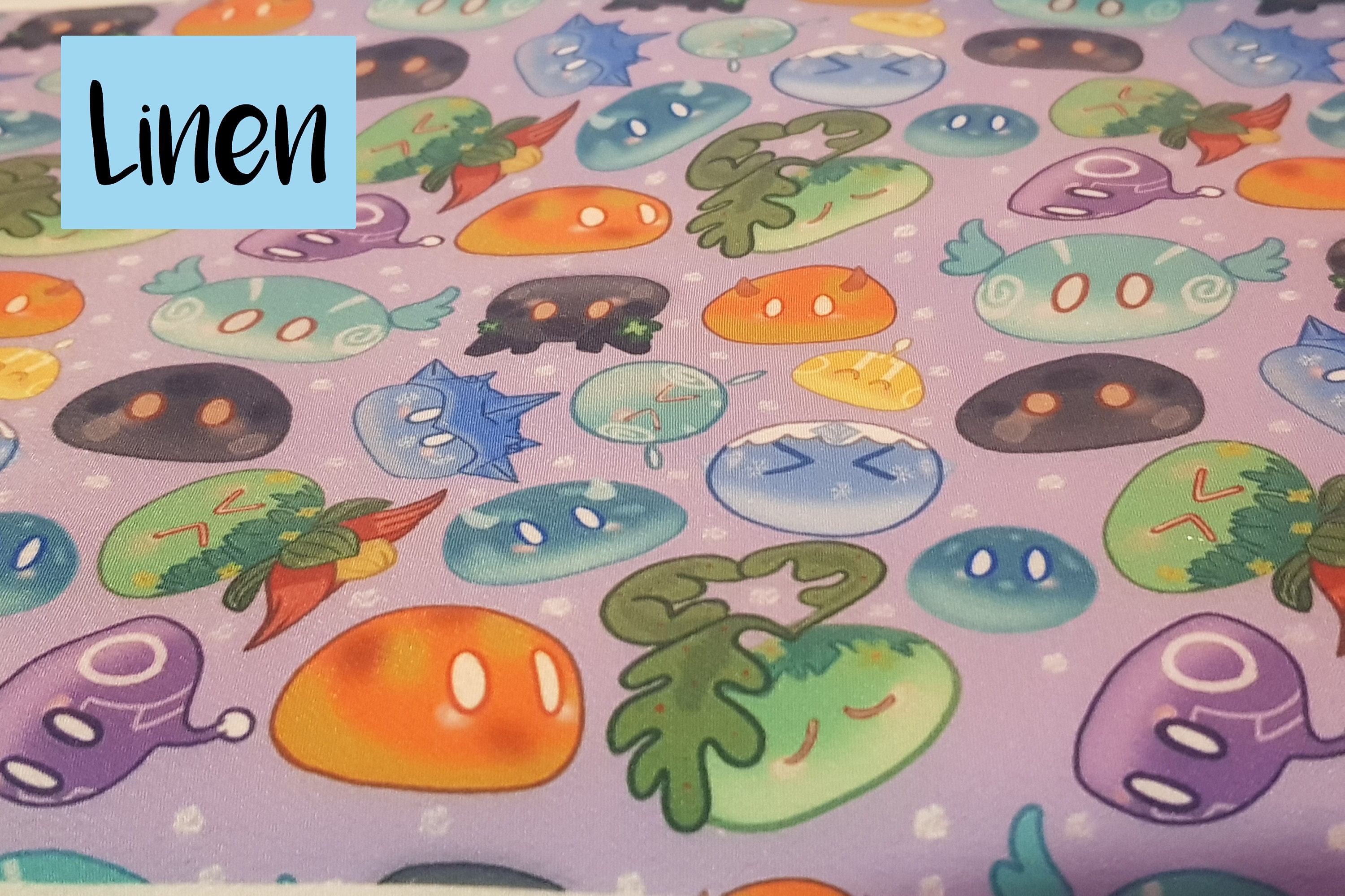 A4 Fabric Genshin Element Slimes Mixed and Singles Electro - Etsy UK