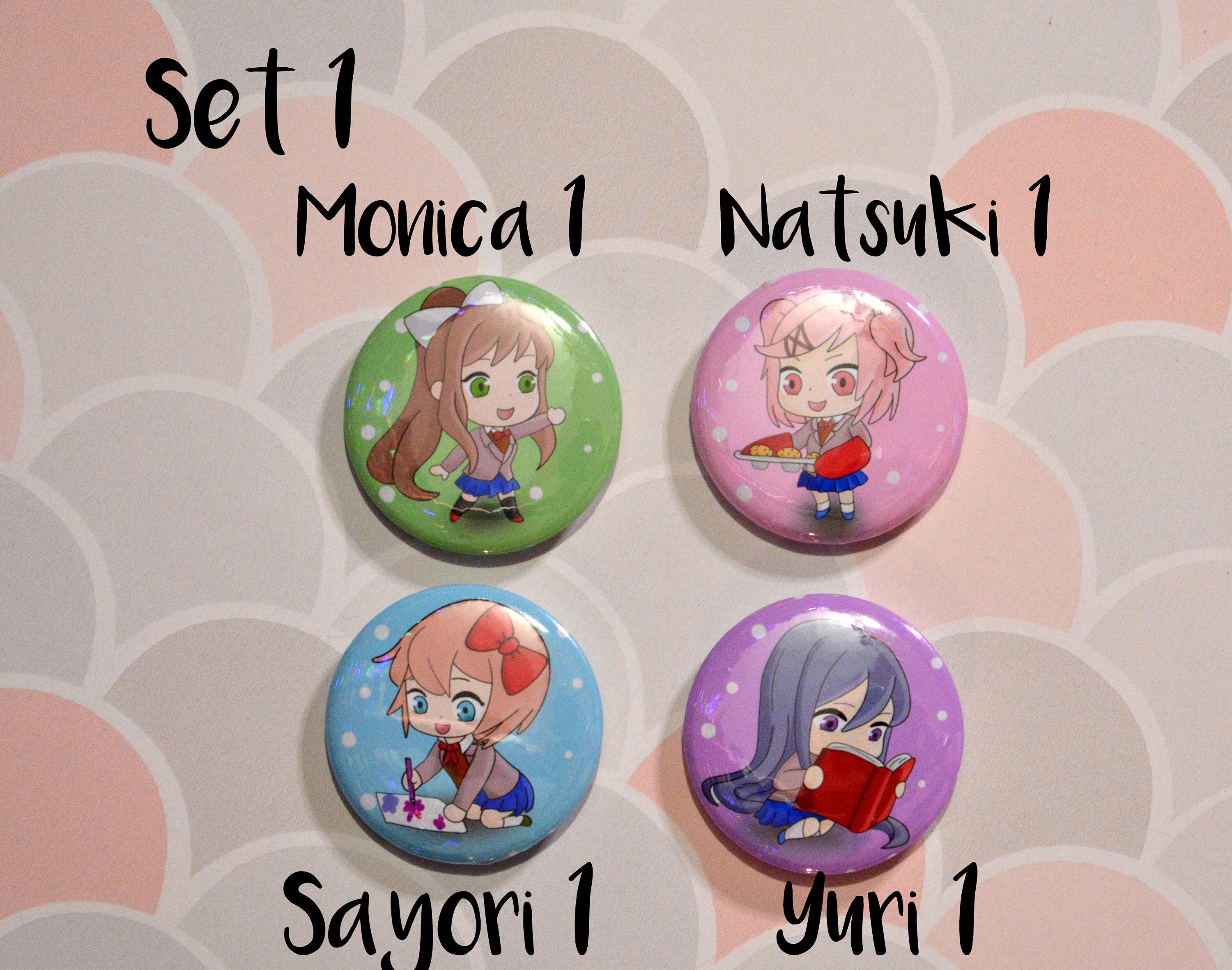 Doki Doki Literature Club Button Badges DDLC Sayori Yuri - Etsy UK