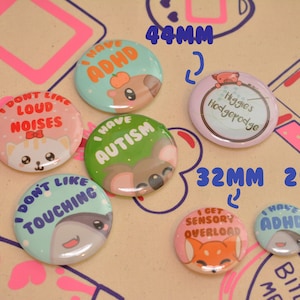 Hidden Disabilities Pin – 32mm Awareness Badge – Invisible Illness ...
