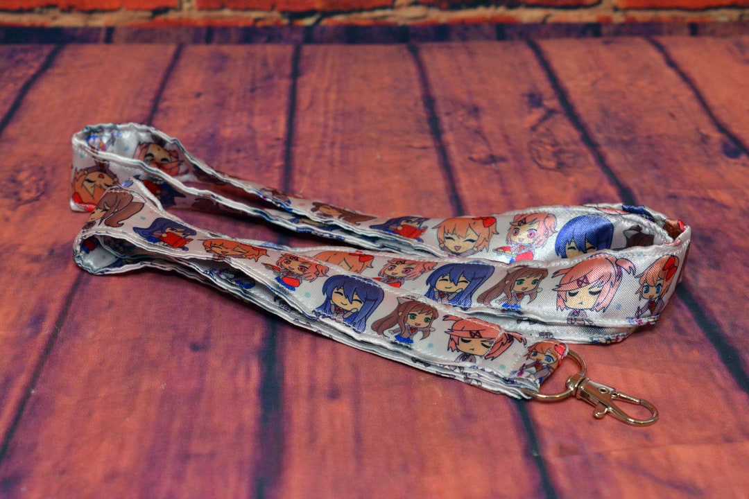 Padded Doki Doki Literature Club Character Lanyard - Satin, Sayori ...