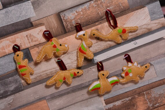 Gingerbread Dinosaur Baubles 3pk or Bundle Stegosaurus - Etsy UK