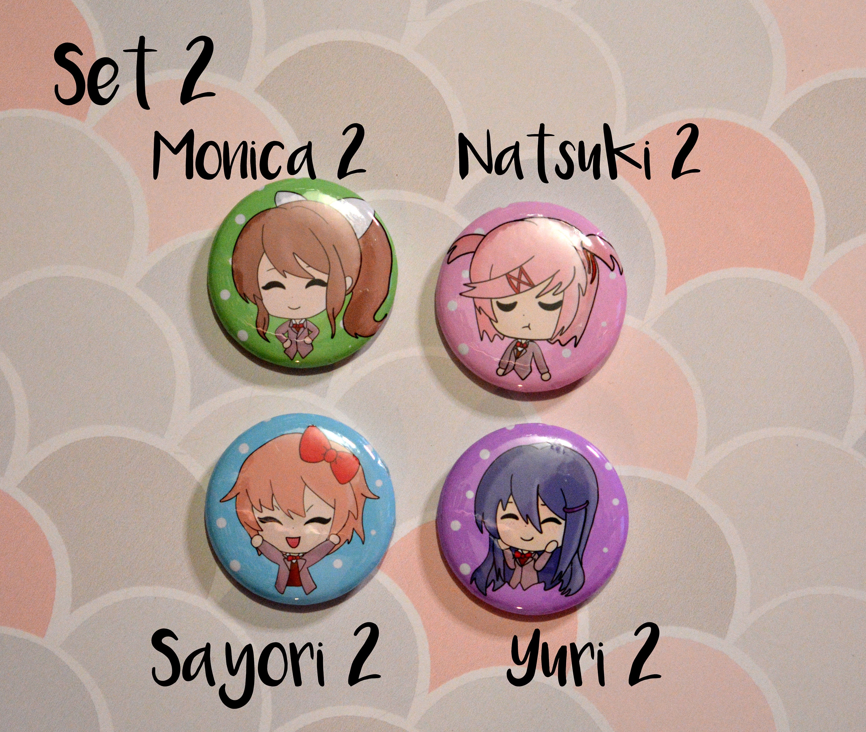 Doki Doki Literature Club Button Badges DDLC Sayori Yuri - Etsy UK