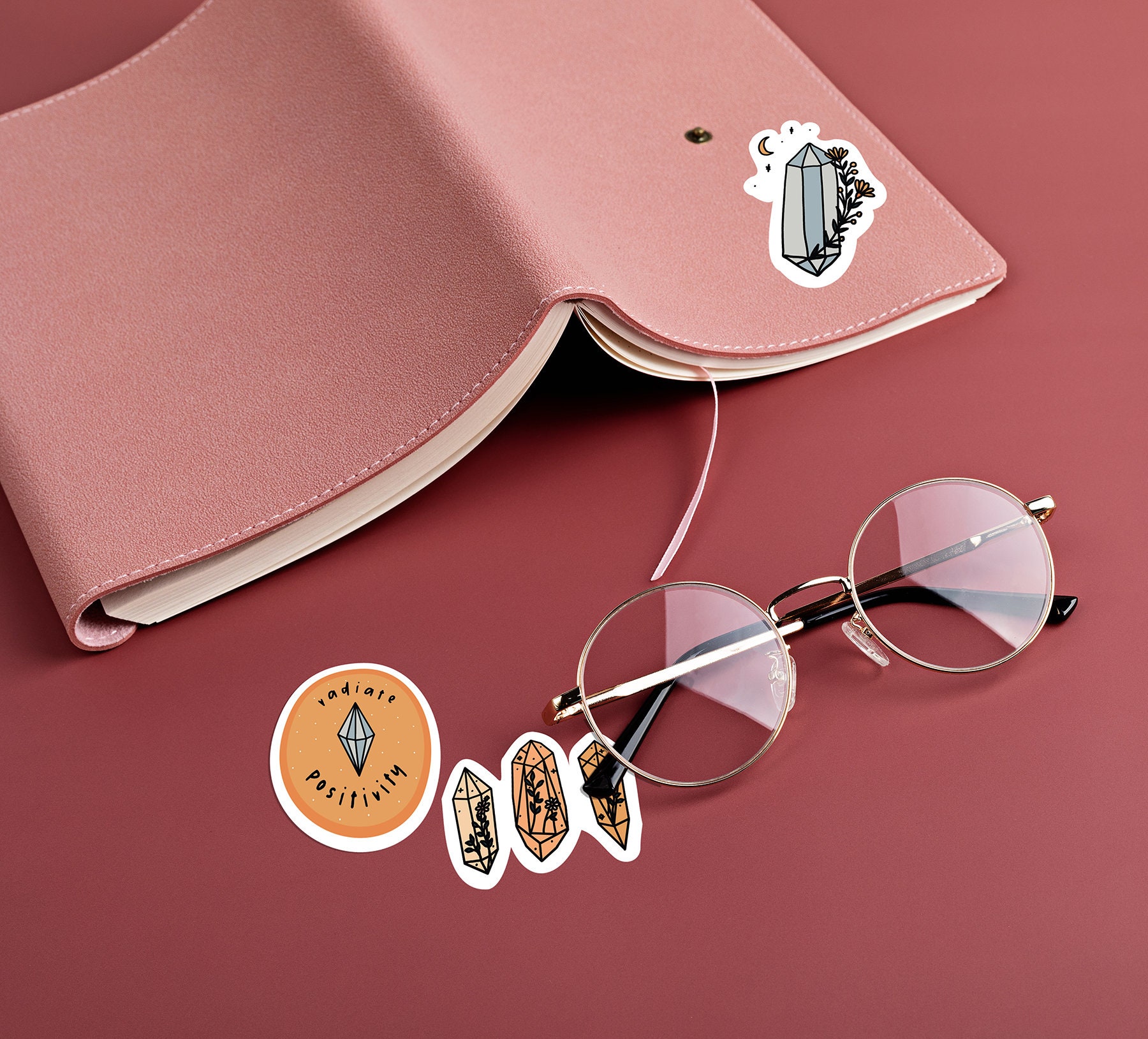 Spiritual Sticker Pack Positivity Sticker Pack Crystals - Etsy