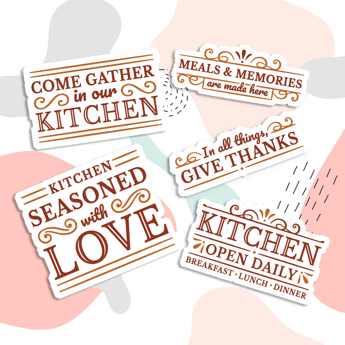 Kitchen Sticker Pack Fridge Sticker Pack Funny Kitchen - Etsy