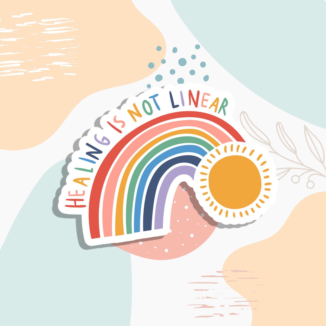 Healing is Not Linear, Mental Health Sticker, Water Bottle Sticker ...
