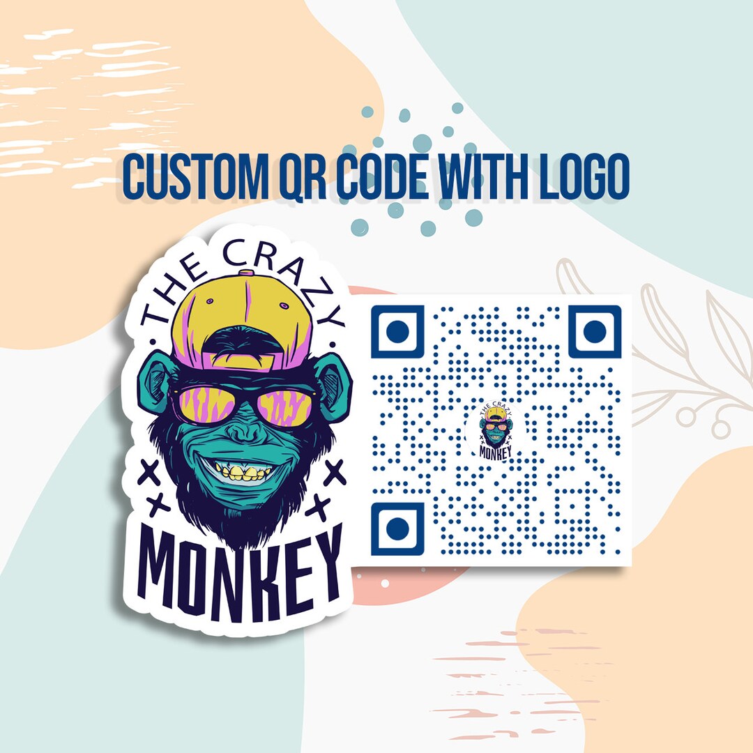 Custom Vinyl Die Cut QR Code Sticker, Custom Logo Sticker, Personalized ...