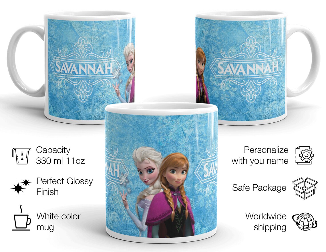 Elsa Frozen personalized mug princess custom mug Elsa Disney | Etsy