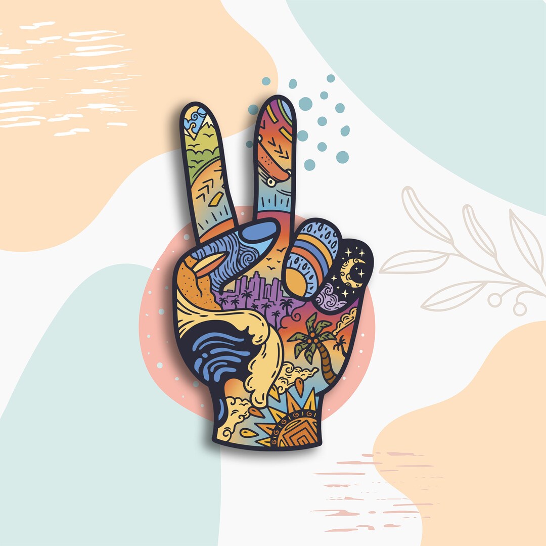 Peace Sign Sticker | Stickers | Stickers for Hydroflask | Laptop ...