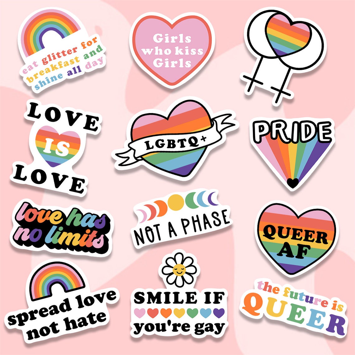 Pride Sticker Pack LGBTQ Sticker Planner Sticker Pride - Etsy