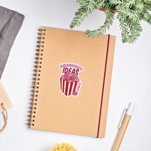 Crunchy Ideas Popping Out Motivational Quote Sticker, Waterproof ...