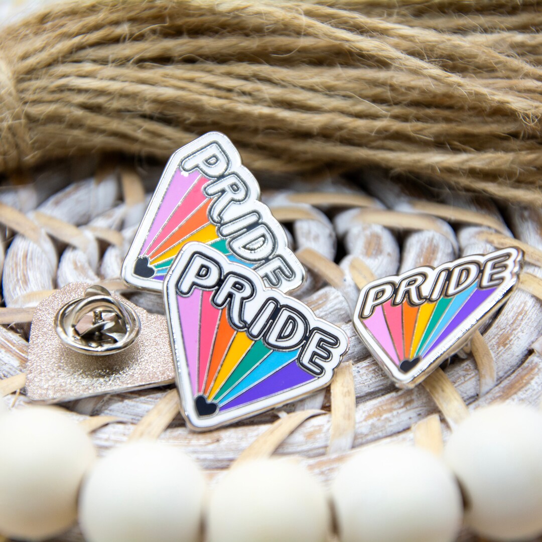 Enamel Pin LGBTQ+, Gay Pride Pin, Secure Butterfly Clasp, Badge for ...
