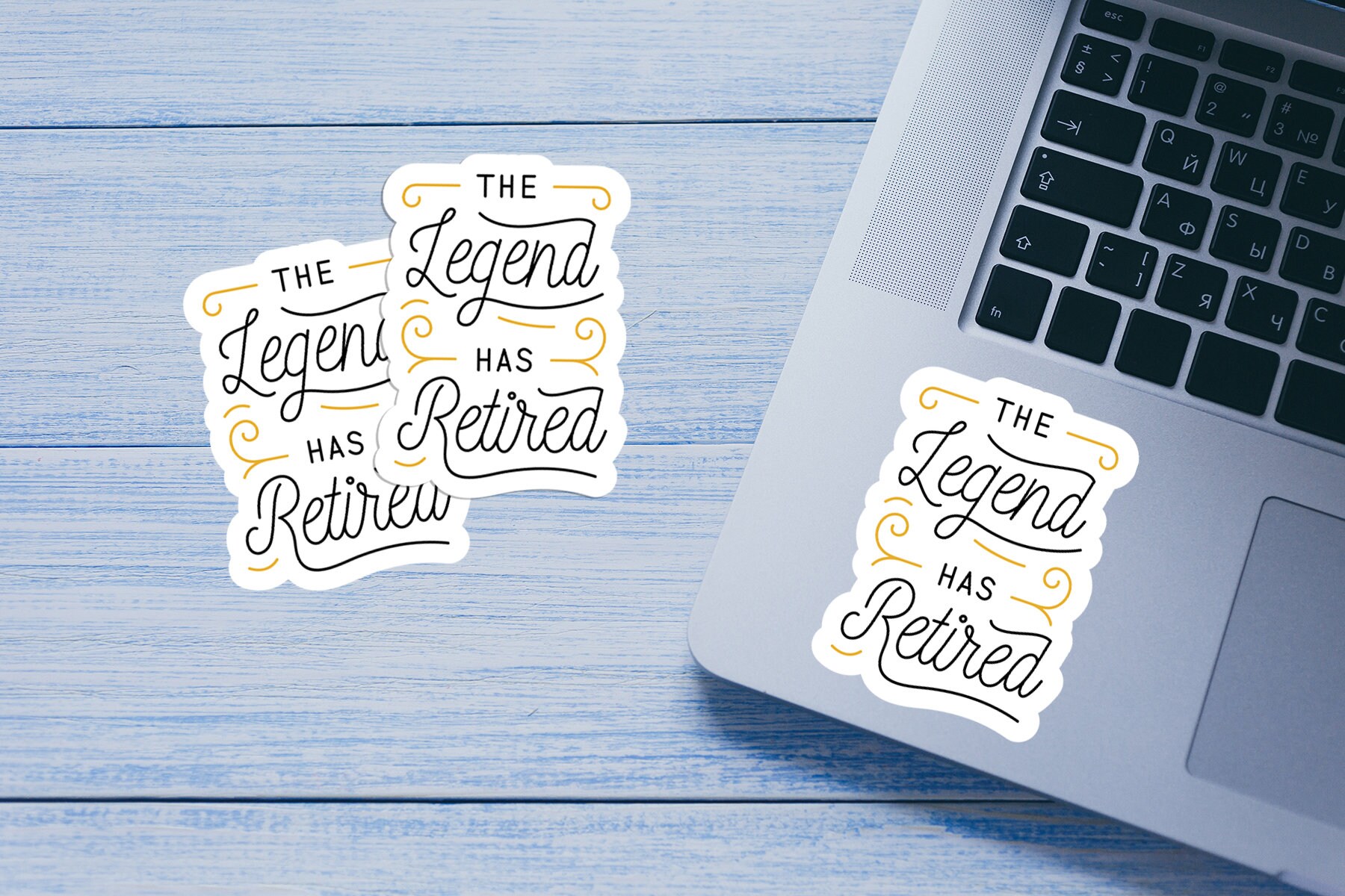 The Legend Has Retired Sticker Retired Sticker Water Bottle - Etsy