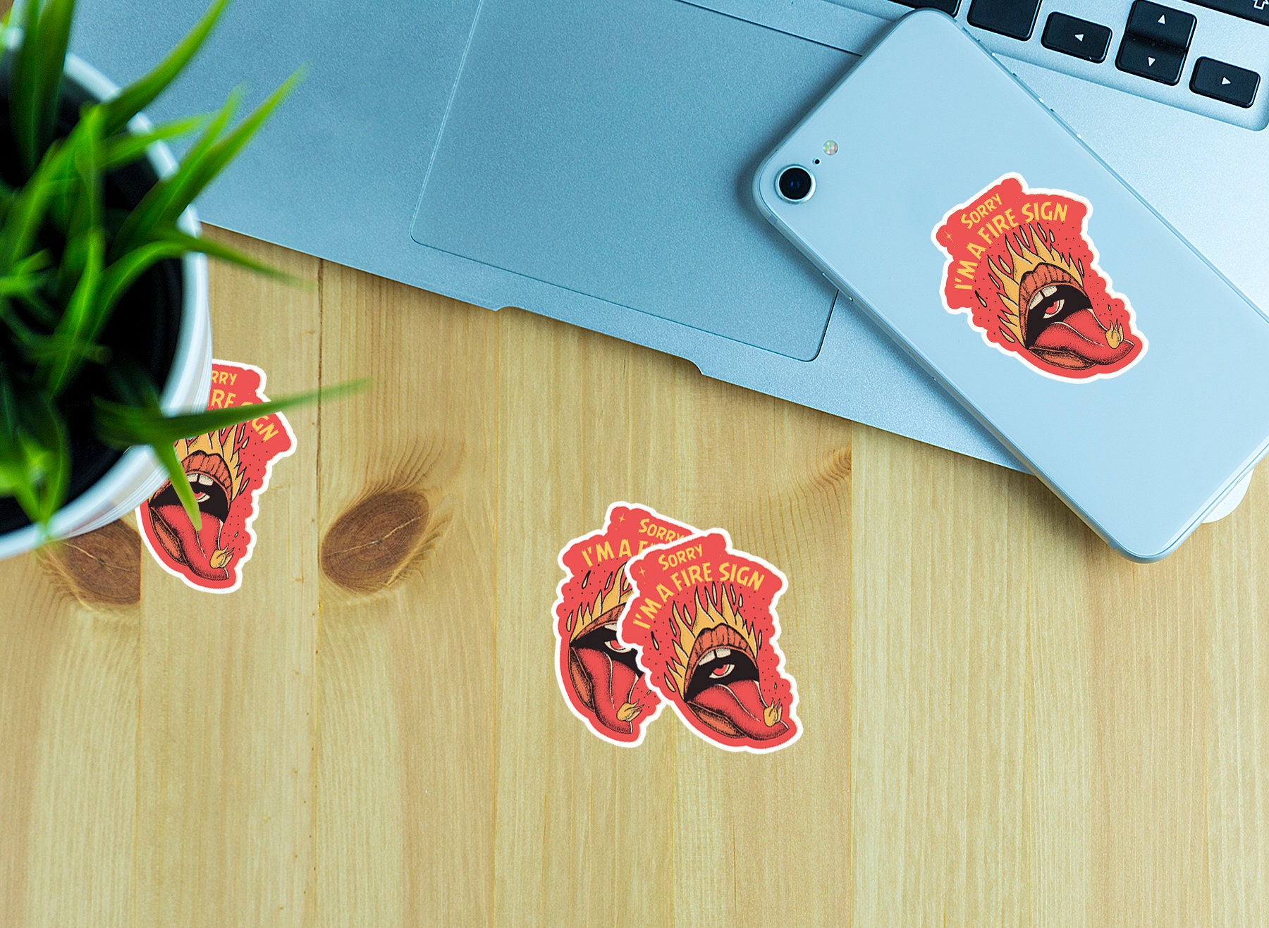 Fire Zodiac Sign Sticker Astrology Sticker Zodiac Art Water - Etsy