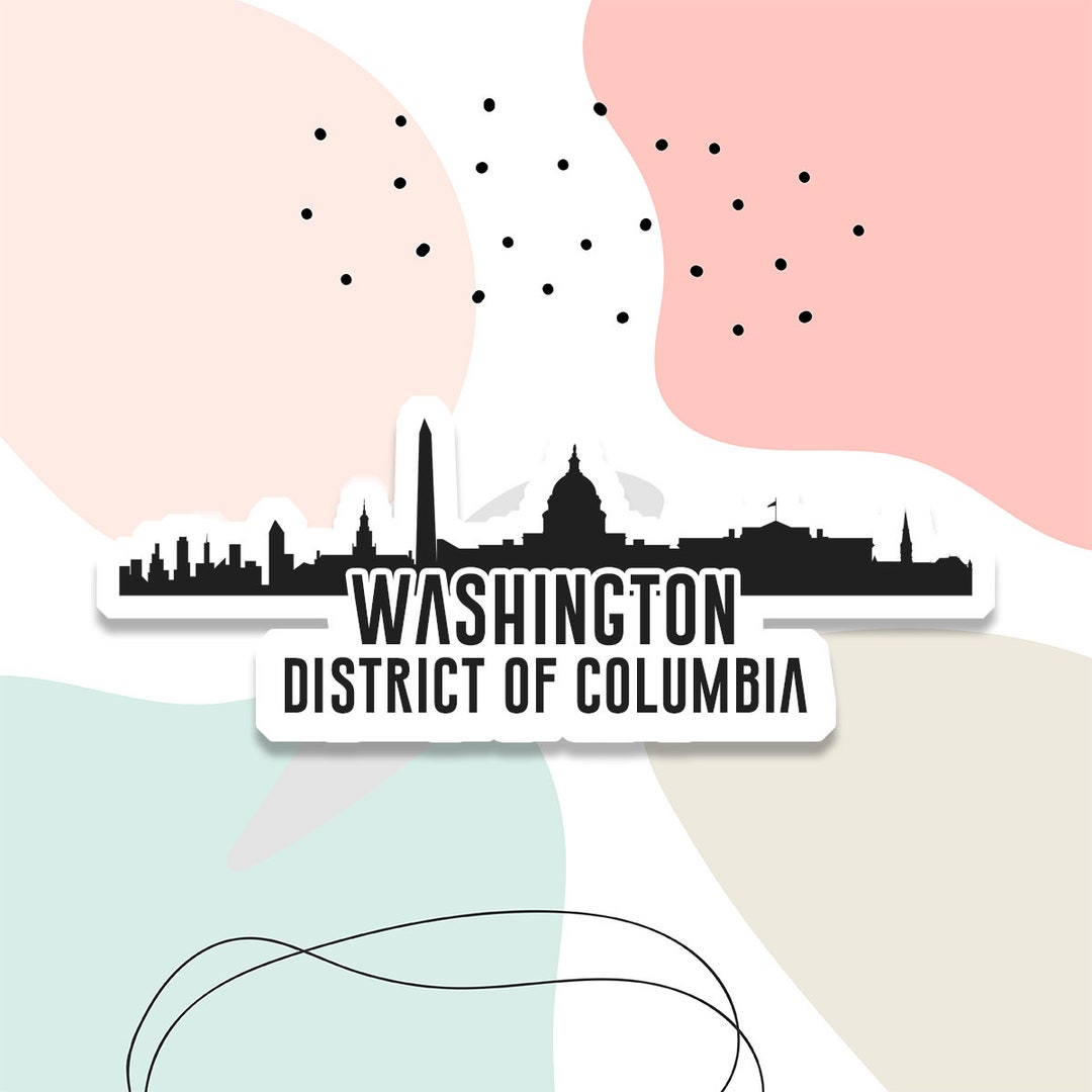 Washington Skyline Sticker, Washington Dc,best Friend Gift, Birthday ...