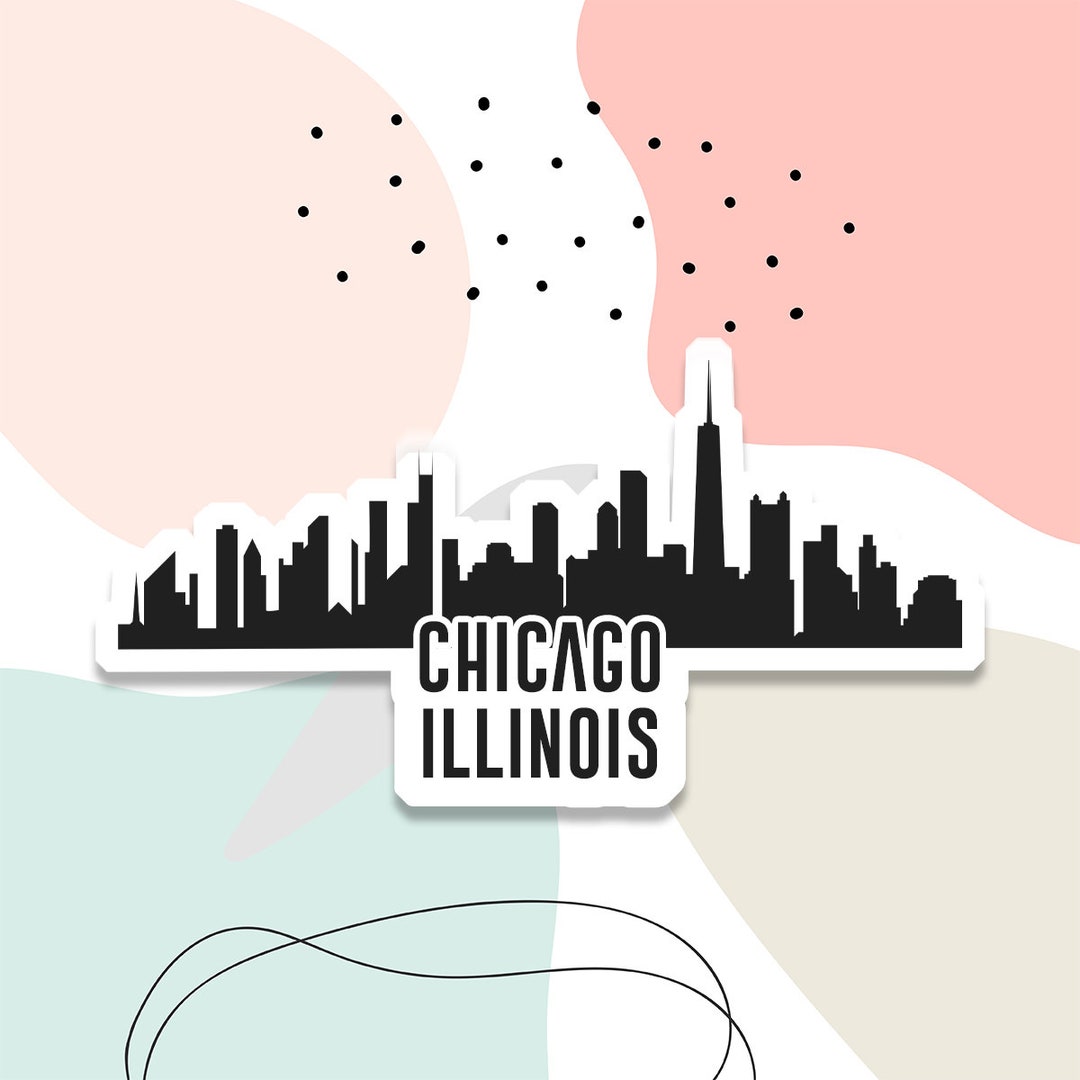 Chicago Skyline Vinyl Sticker, Illinois,best Friend Gift, Birthday Gift ...