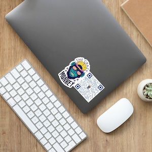 Custom Vinyl Die Cut QR Code Sticker, Custom Logo Sticker, Personalized ...