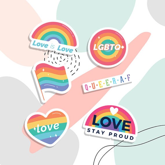 Pride Sticker Pack LGBTQ Sticker Planner Sticker Pride - Etsy