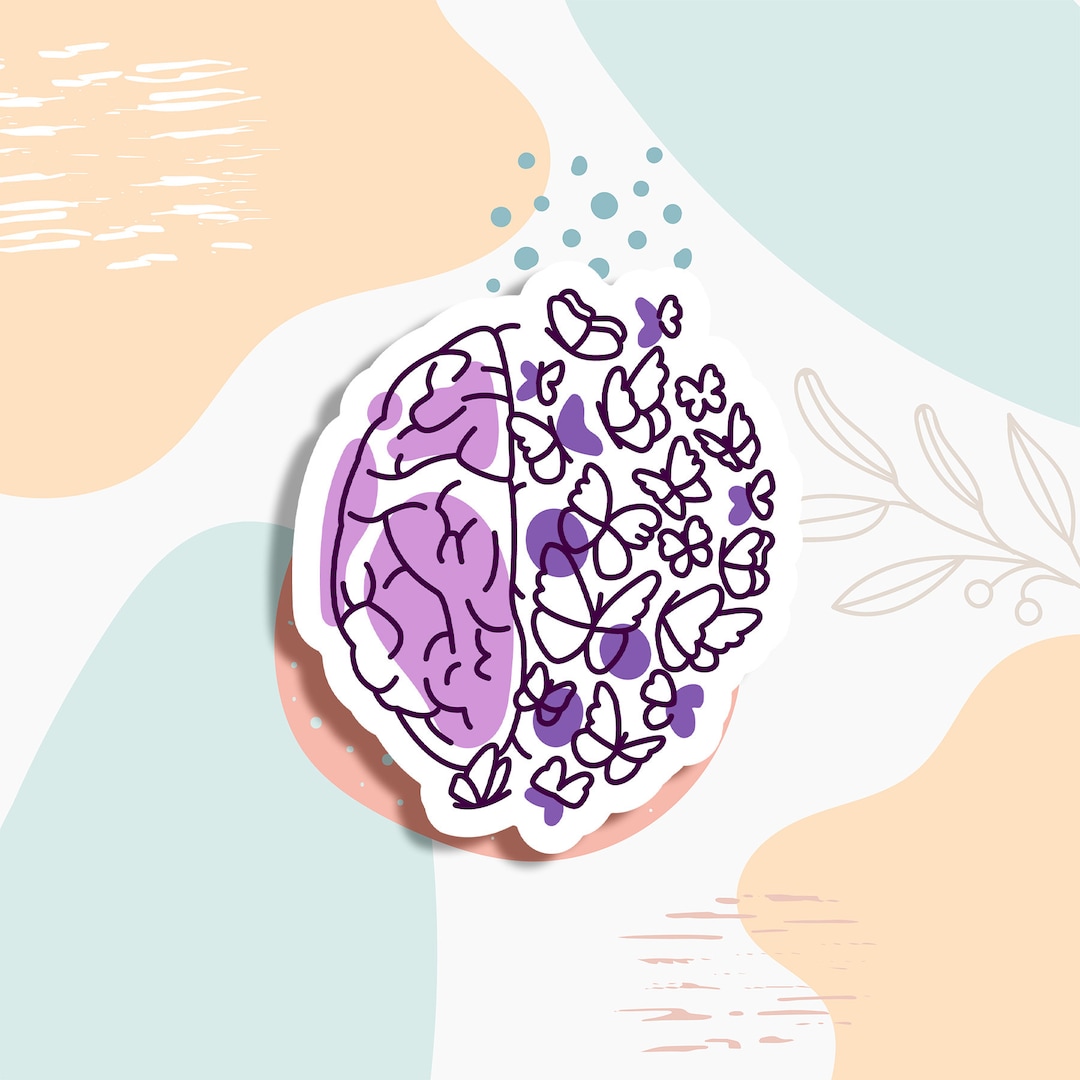 Cute Mental Health Sticker, Mental Health Sticker, Water Bottle Sticker ...