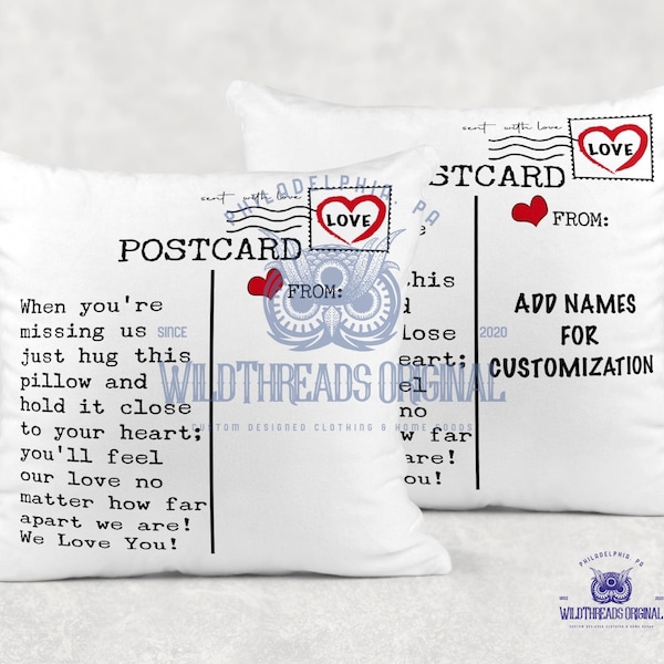 Postcard Pillow - Etsy