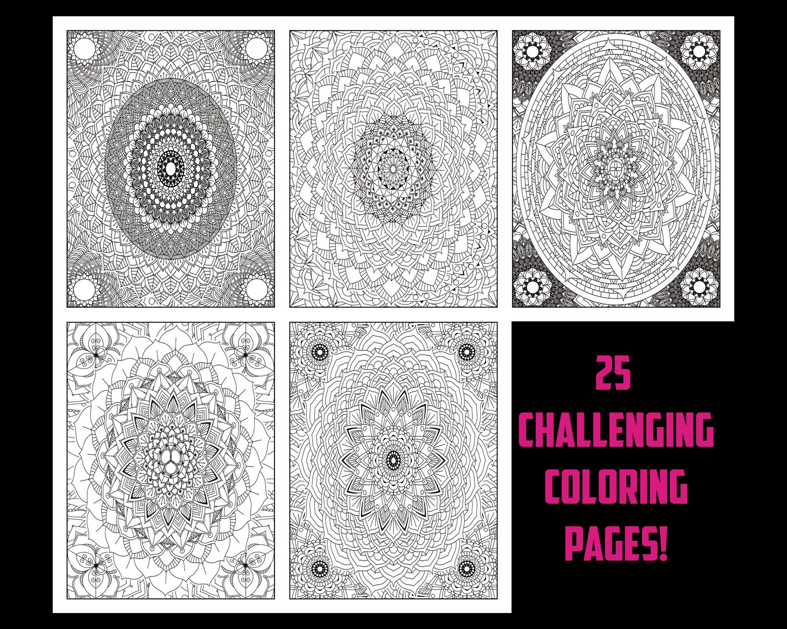 Printable Oval Mandala Coloring Pages for Adults in PDF to Print and ...