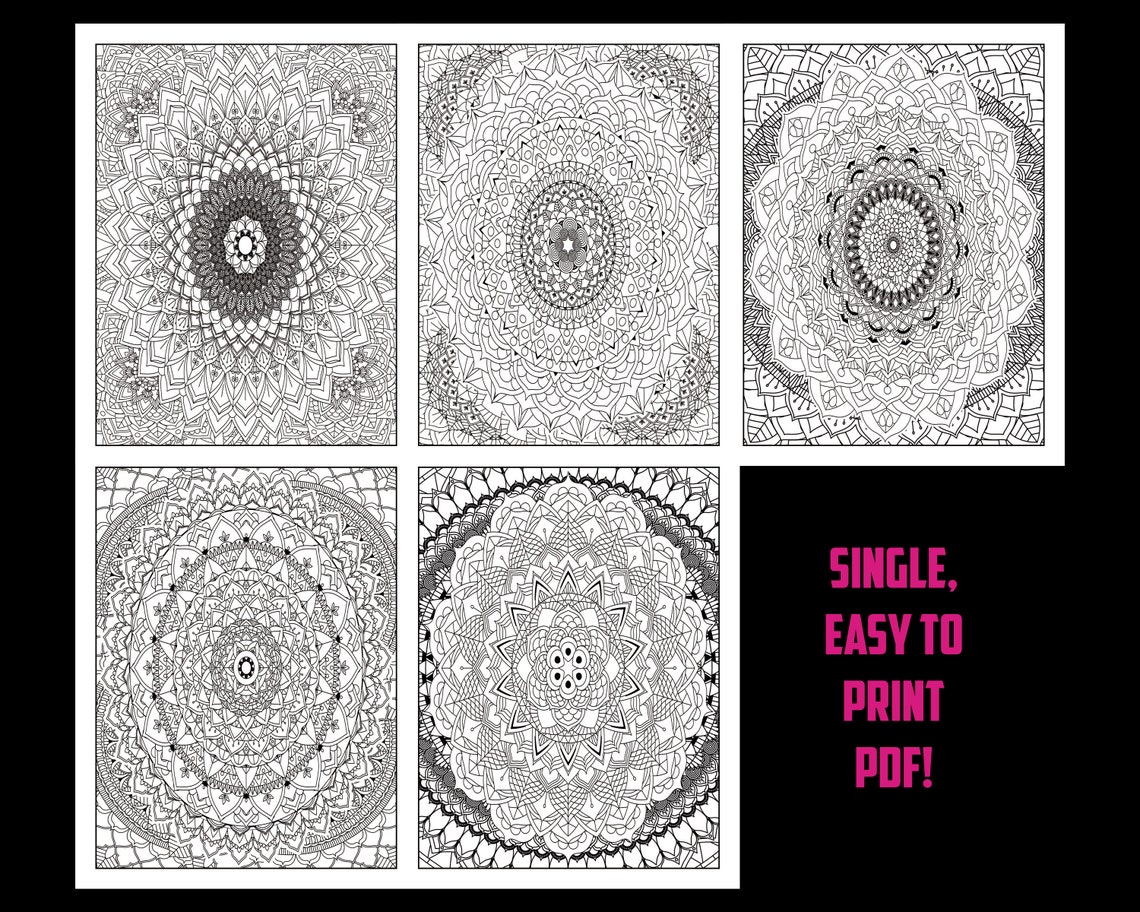 Printable Oval Mandala Coloring Pages for Adults in PDF to Print and ...