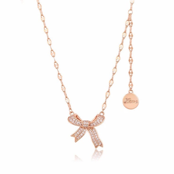 Rose Gold Statement Necklace Etsy