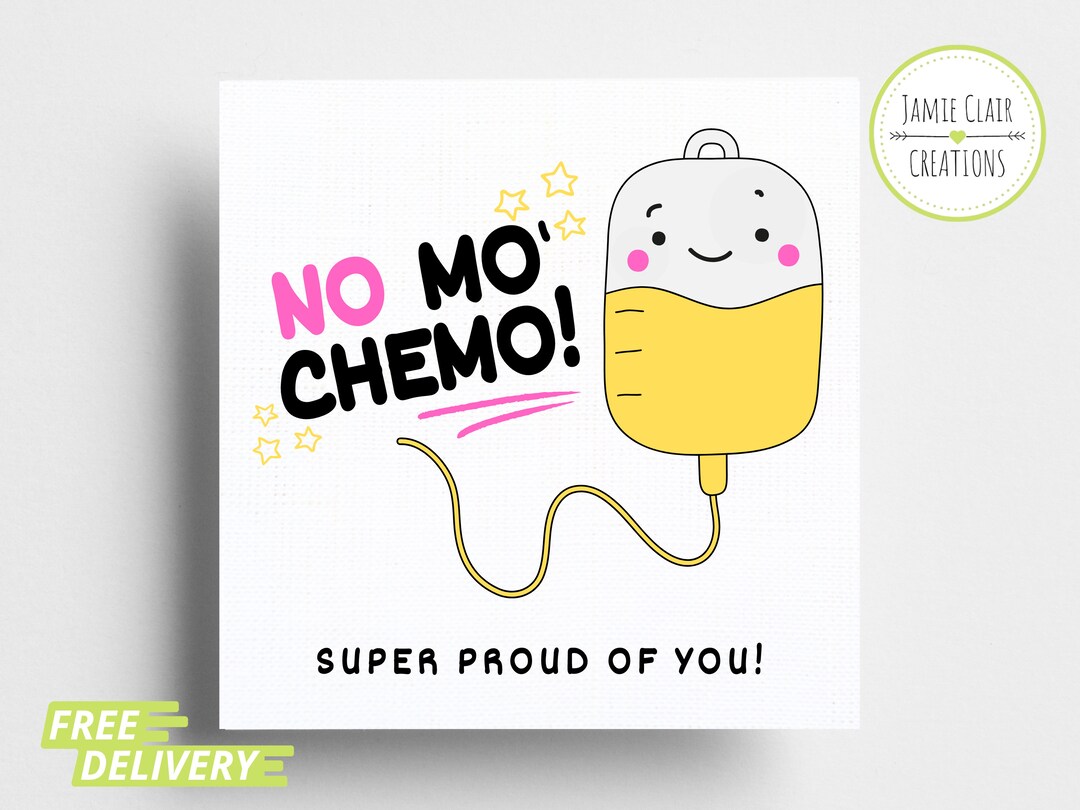 Chemo Get Well Soon Greetings Card Cute Funny Cancer Support Greetings ...