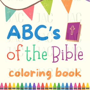 Abc's of the Bible Coloring Book - Etsy