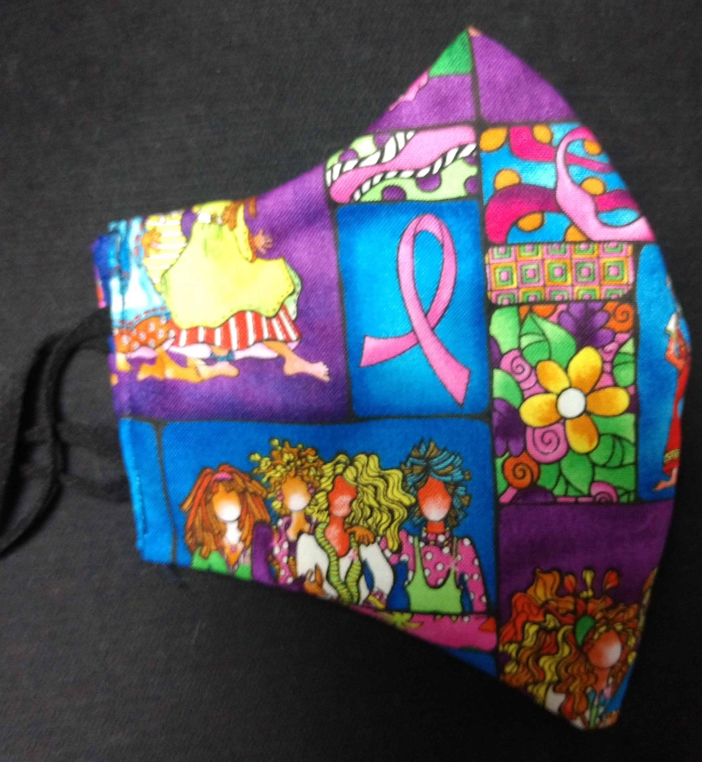 Pink Ribbon Mask - Etsy