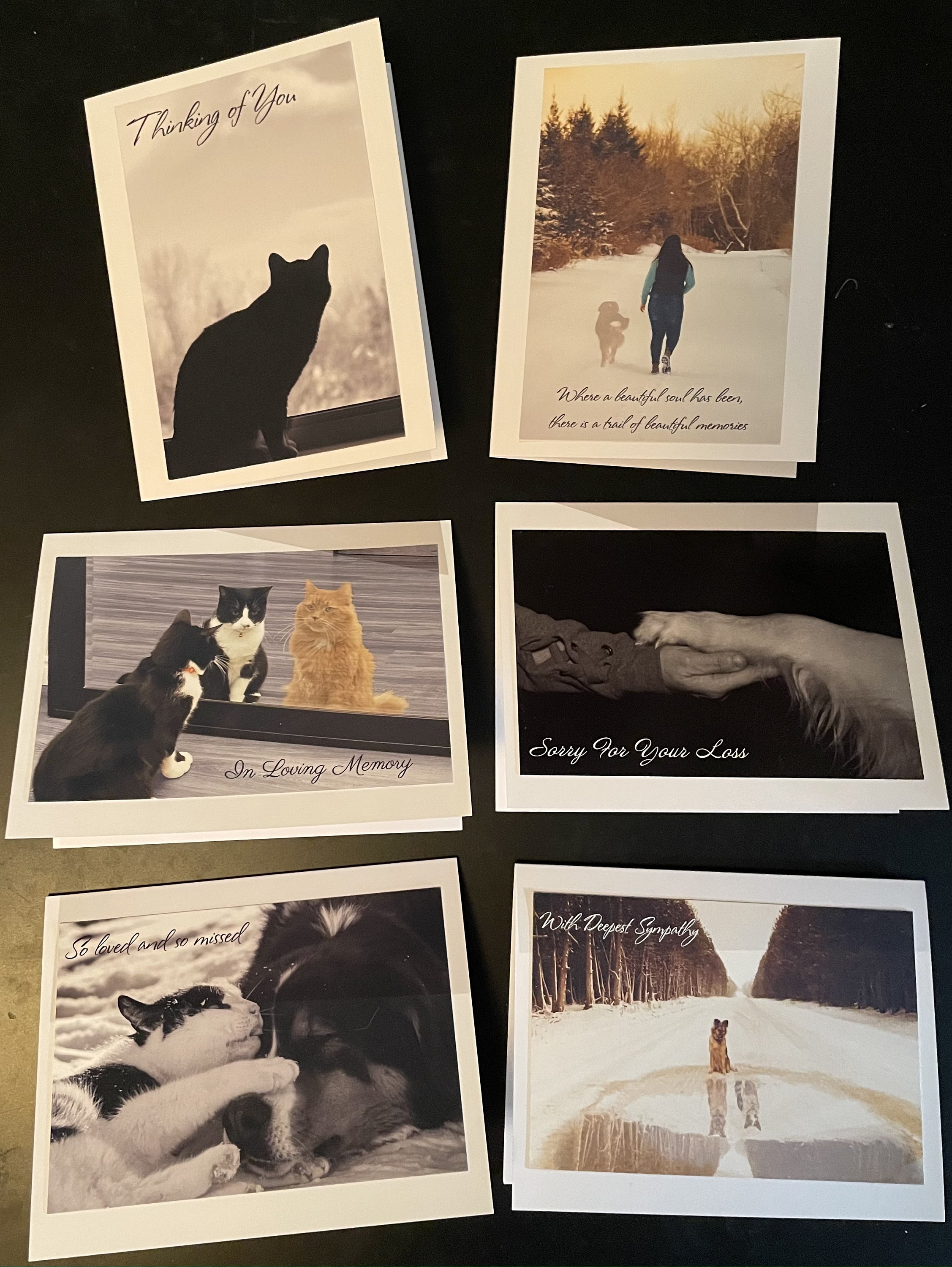 100 Folded Pet Sympathy Cards - Etsy