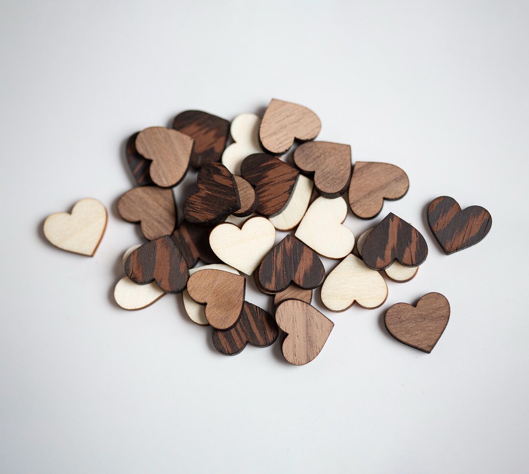 Wood Heart Table Scatter, Wedding Décor, Valentine's Party Place ...