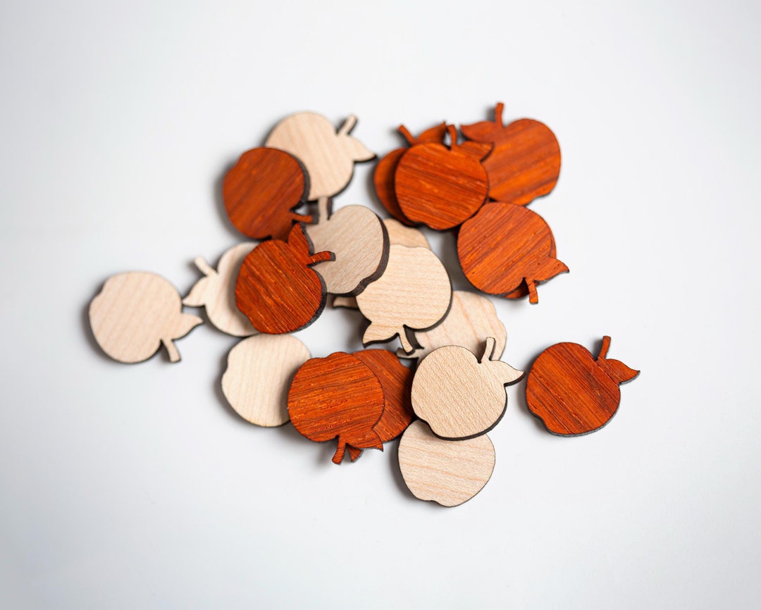 Wood Apple Table Scatter, Fall Autumn Party Place Setting Confetti in 8 ...