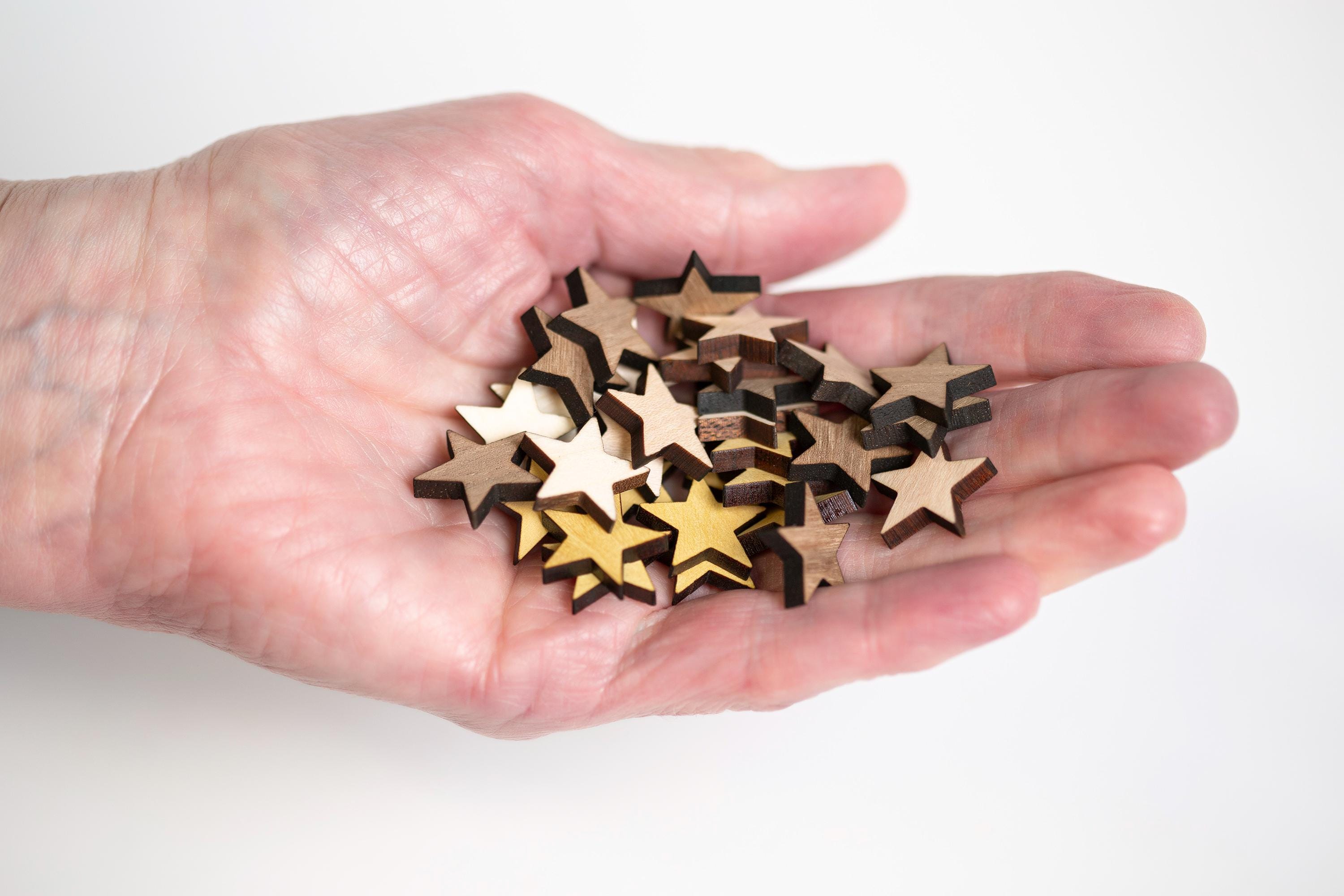 Wood Star Table Scatter, Party Décor, Graduation Place Setting ...