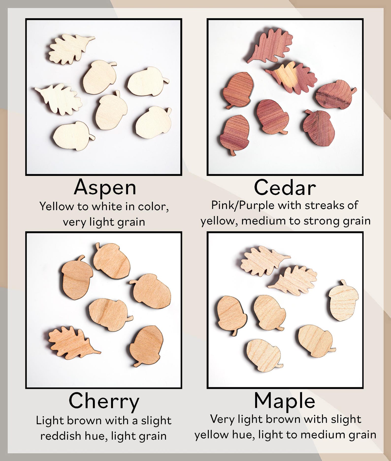Wood Acorn and Oak Leaf Table Scatter Mix, Thanksgiving Place Setting ...