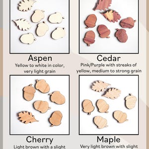 Wood Acorn and Oak Leaf Table Scatter Mix, Thanksgiving Place Setting ...