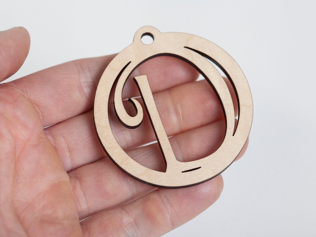 Reusable Wooden Initial Gift Tag, Custom Letter Tag for Christmas or ...