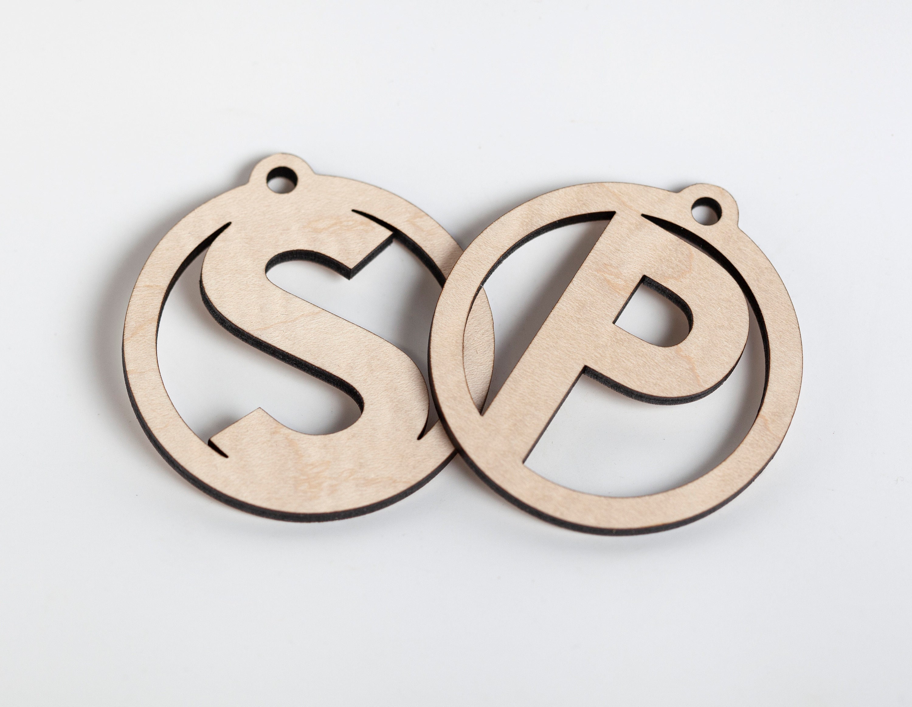 Wooden Initial Gift Tag, Reusable Custom Letter Tag for Christmas Gifts ...