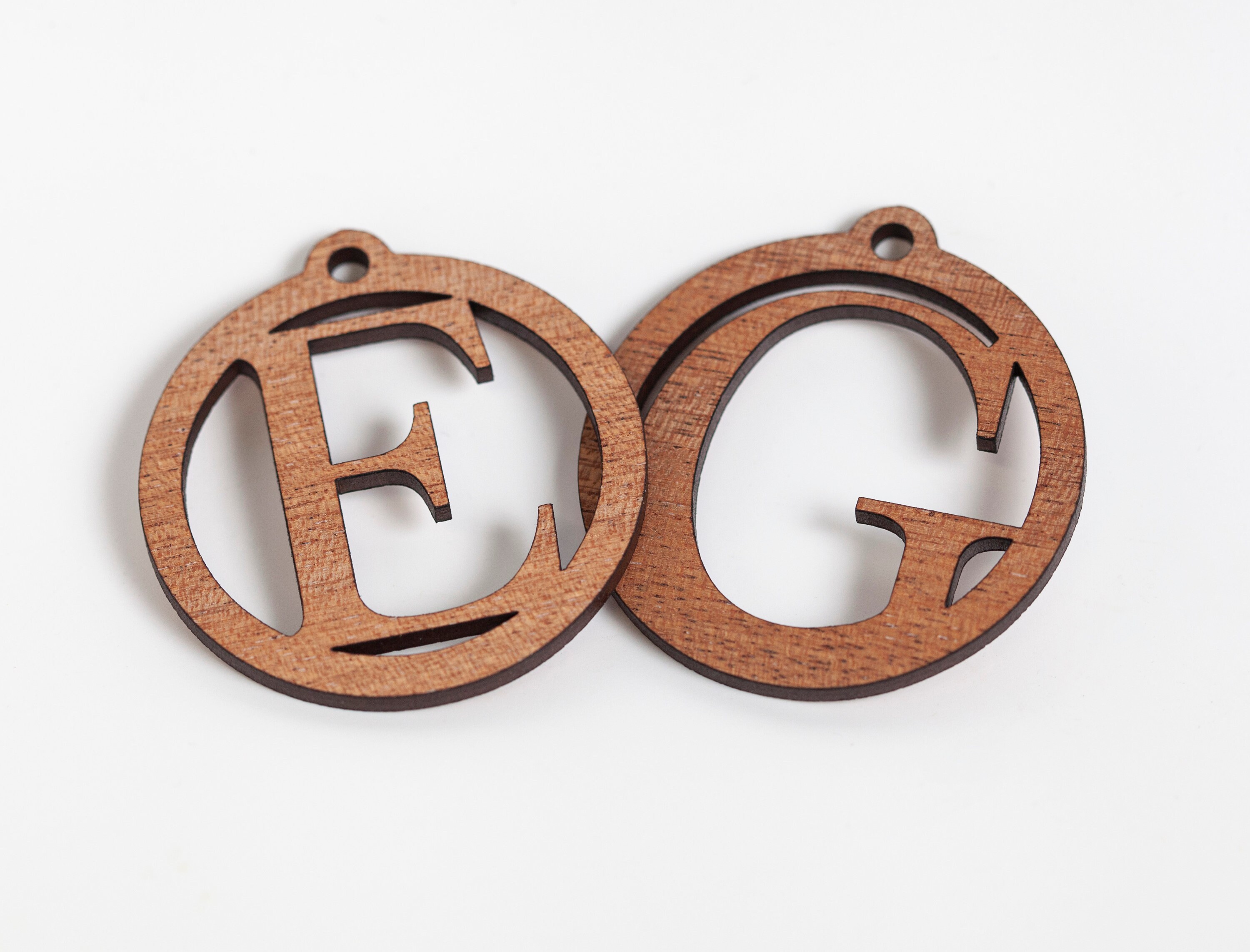 Wooden Initial Gift Tag for Christmas or Birthdays, Custom Letter ...