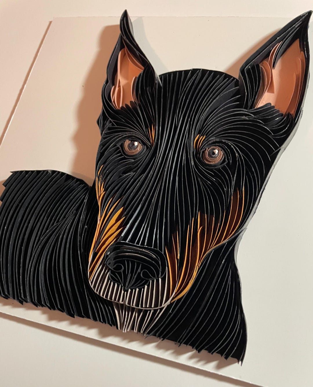 Custom Pet Portrait, Custom , Quilling Dog, Paper Quilling Art ...