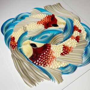 Japanese Fishes, Custom Design, Quilling Artwork, Cut Cutting, Creative ...