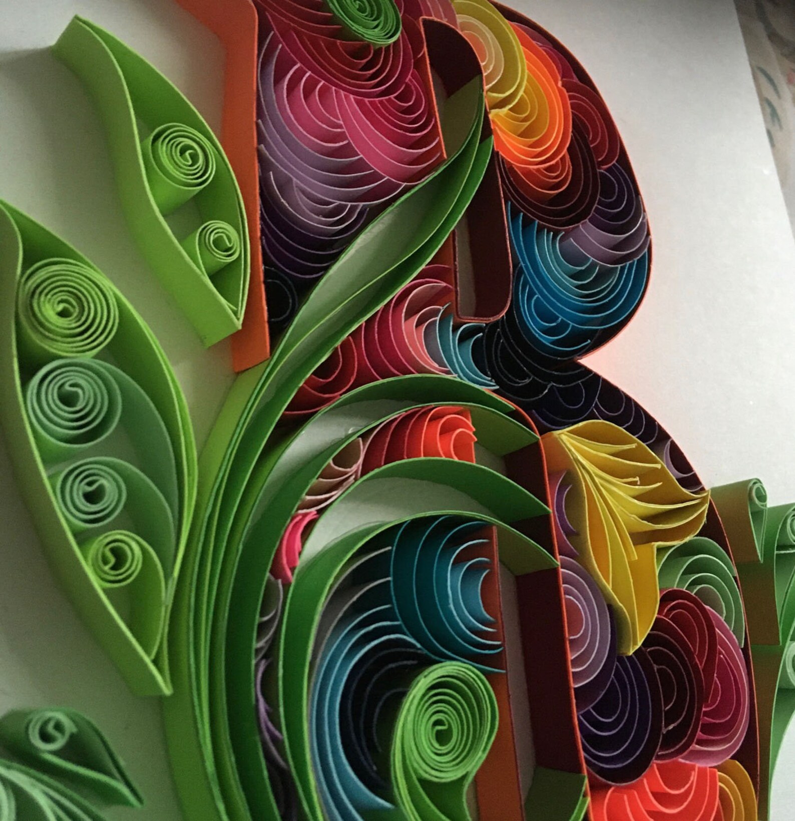 Custom Quilling Art: Personalized Paper Initial, Handmade Home Decor ...