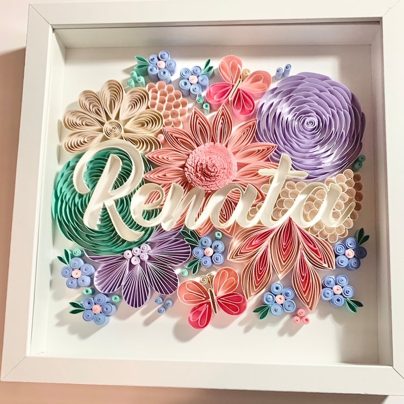 Paper Quilling Baby Name - Etsy