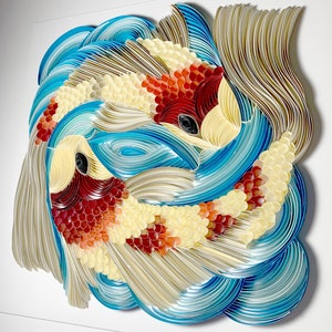 Japanese Fishes, Custom Design, Quilling Artwork, Cut Cutting, Creative ...
